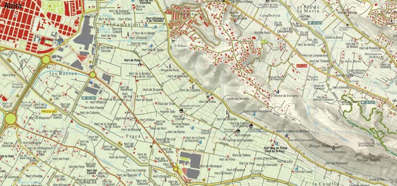Mapa del término municipal de Alzira - El Tossal Cartografies