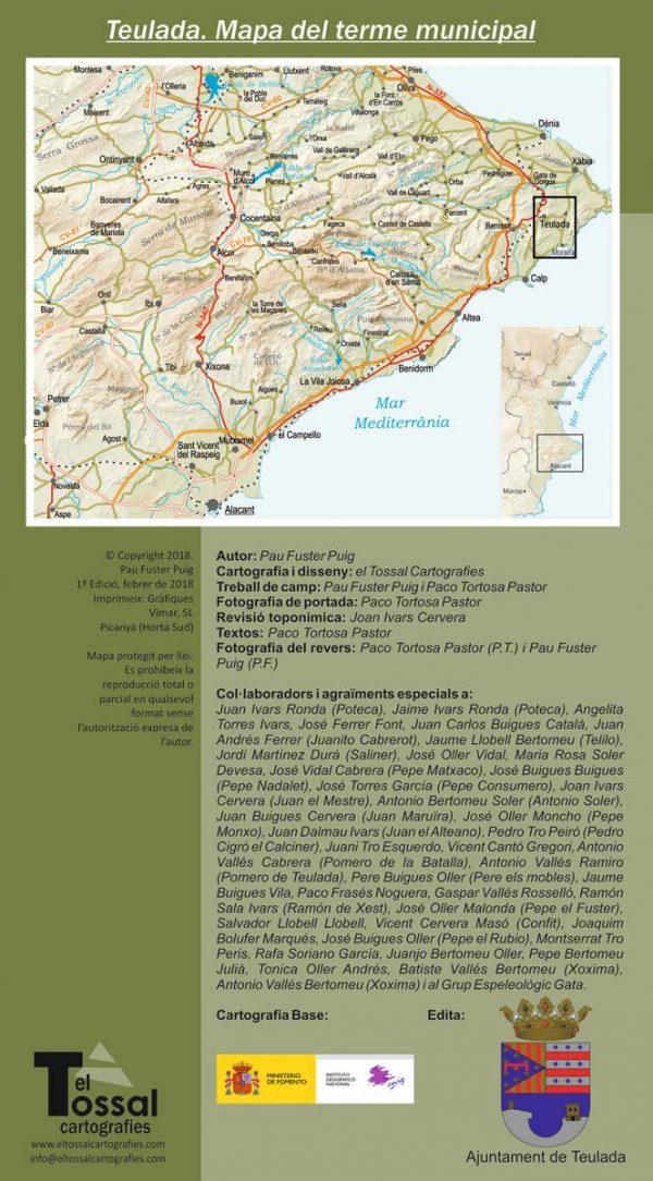 Mapa del término municipal de Teulada - El Tossal Cartografies