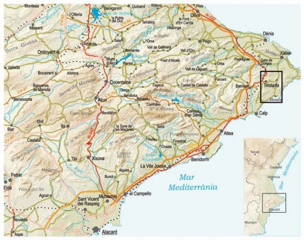 Mapa del término municipal de Teulada - El Tossal Cartografies