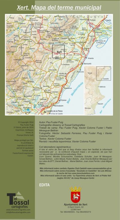 Mapa del terme municipal de Xert - El Tossal Cartografies