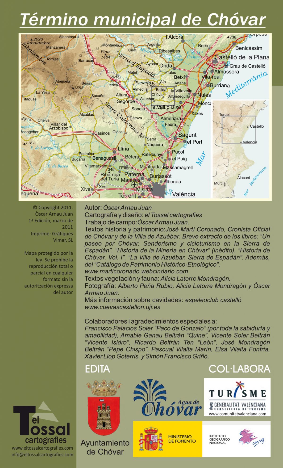 Mapa del término municipal de Chóvar - El Tossal Cartografies