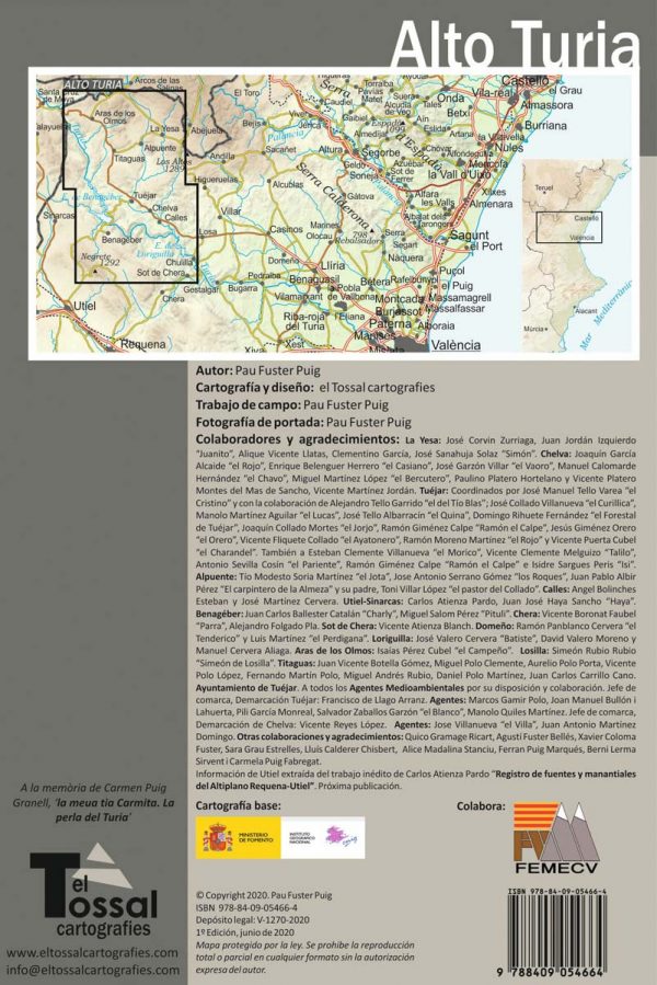 Doble mapa Alto Turia - El Tossal Cartografies