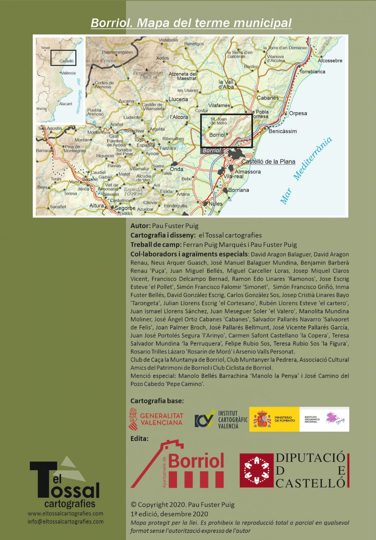 Mapa del término municipal de Borriol - El Tossal Cartografies