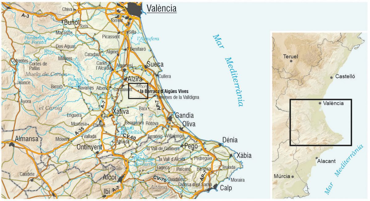 Mapa del terme municipal de la Barraca d'Aigües Vives - El Tossal ...